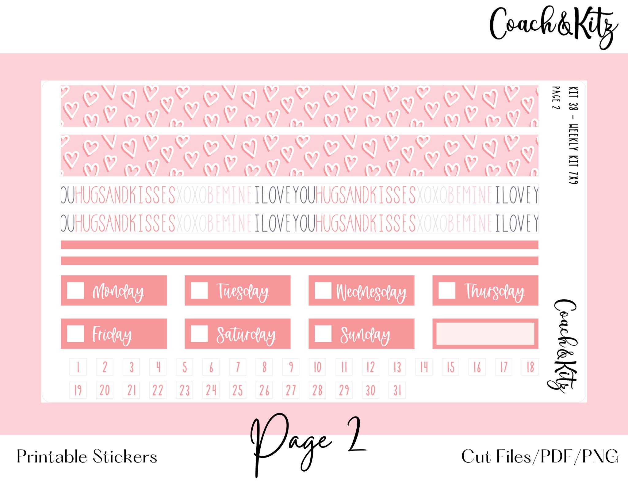Kit 38 Full Weekly Kit Printable Planner Stickers Bonus - Etsy