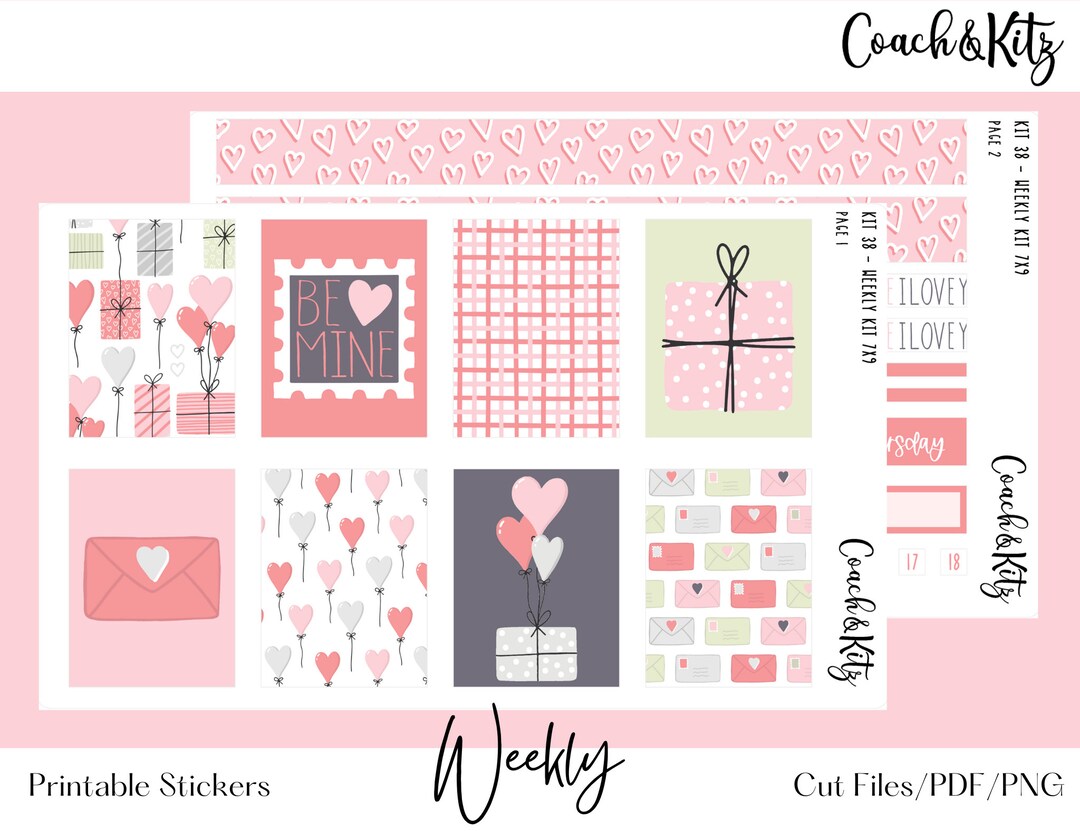 Kit 38 | Full Weekly Kit | Printable Planner Stickers | Bonus ...