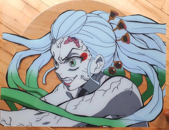 Daki From Demon Slayer Glass Painting - Etsy Australia