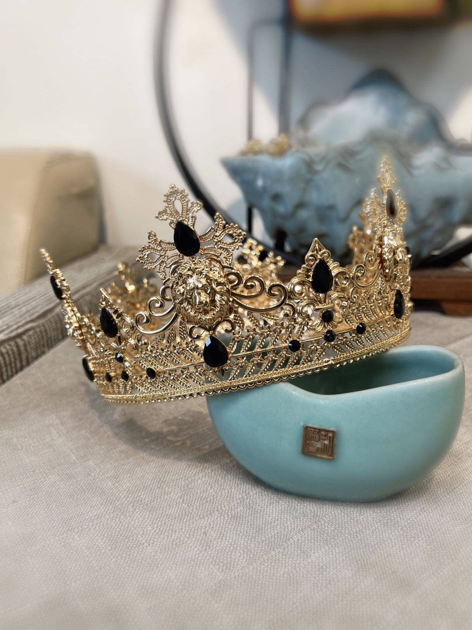 King Crown for Men, Royal Men's Crown, Prince Tiara for Wedding ...