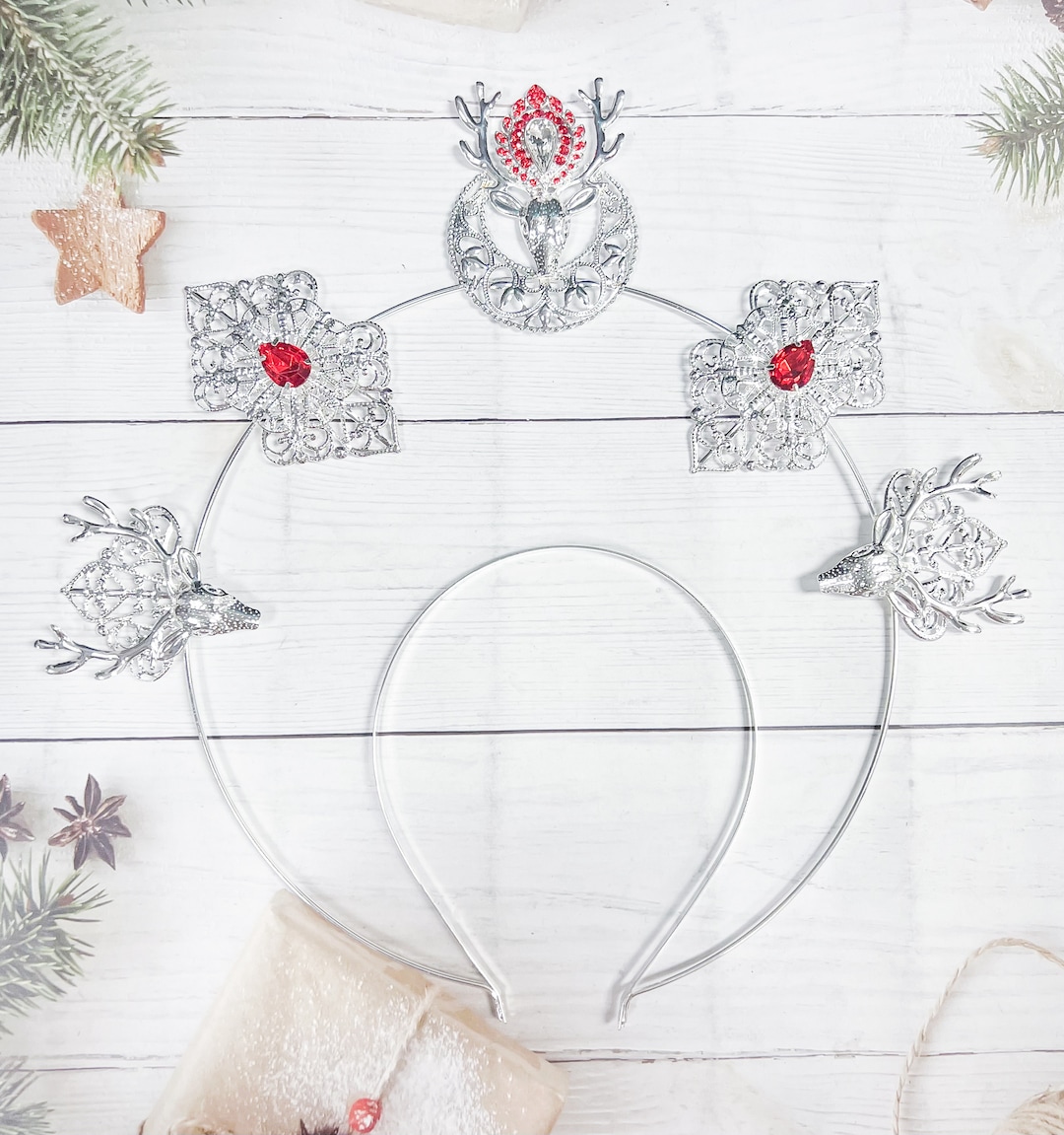 Elk Halo Crown, Deer Halo Crown, Animal Halo Headpiece, Silver Halo ...
