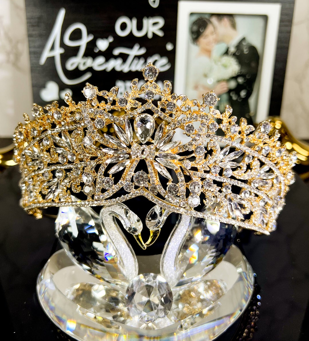 Luxury Butterfly Shape Crown, Elegant Princess Butterfly Tiara, Baroque ...