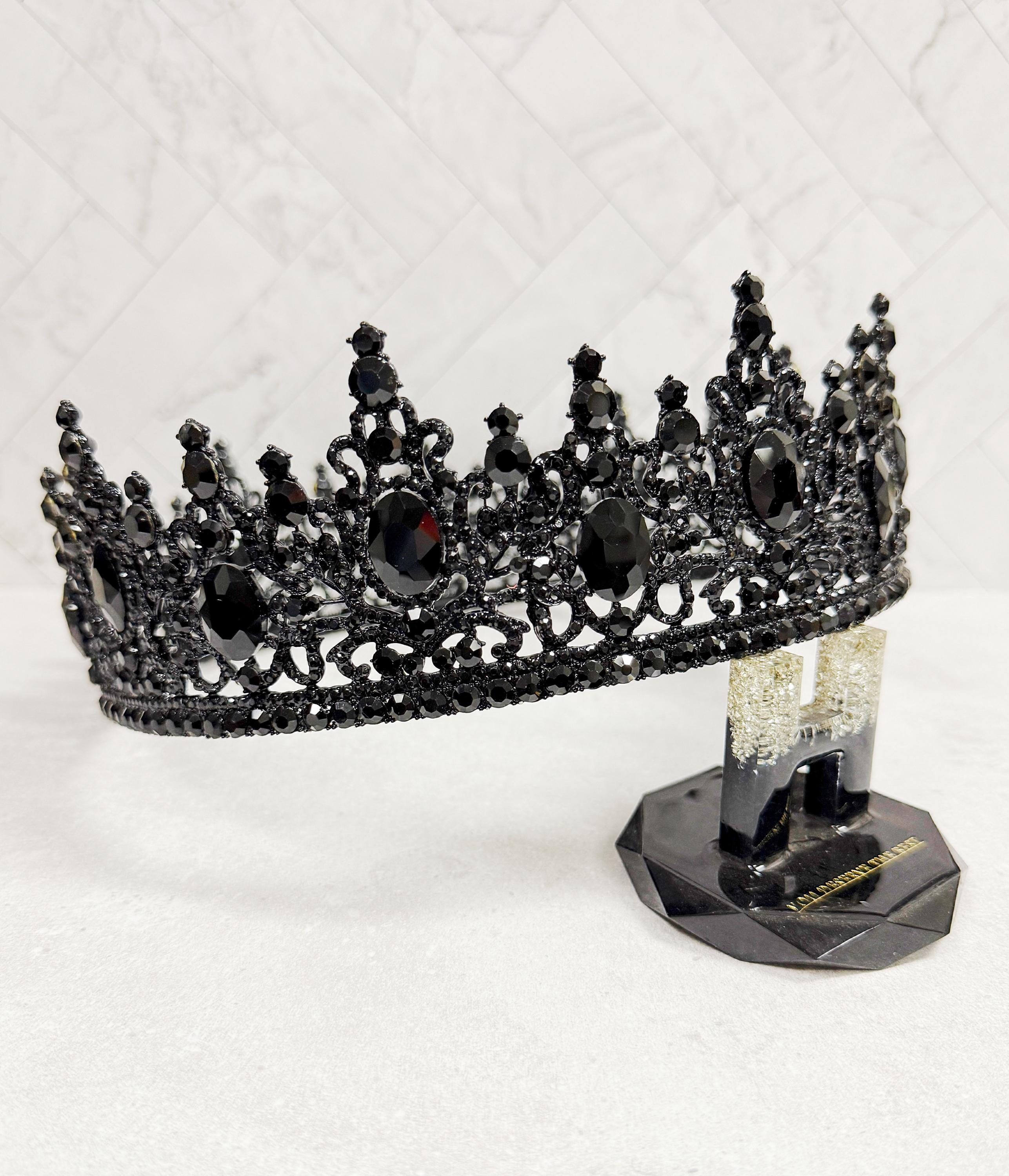 Gothic Crown, Black Diamond Crown for Men, Gothic Wedding Headdress ...