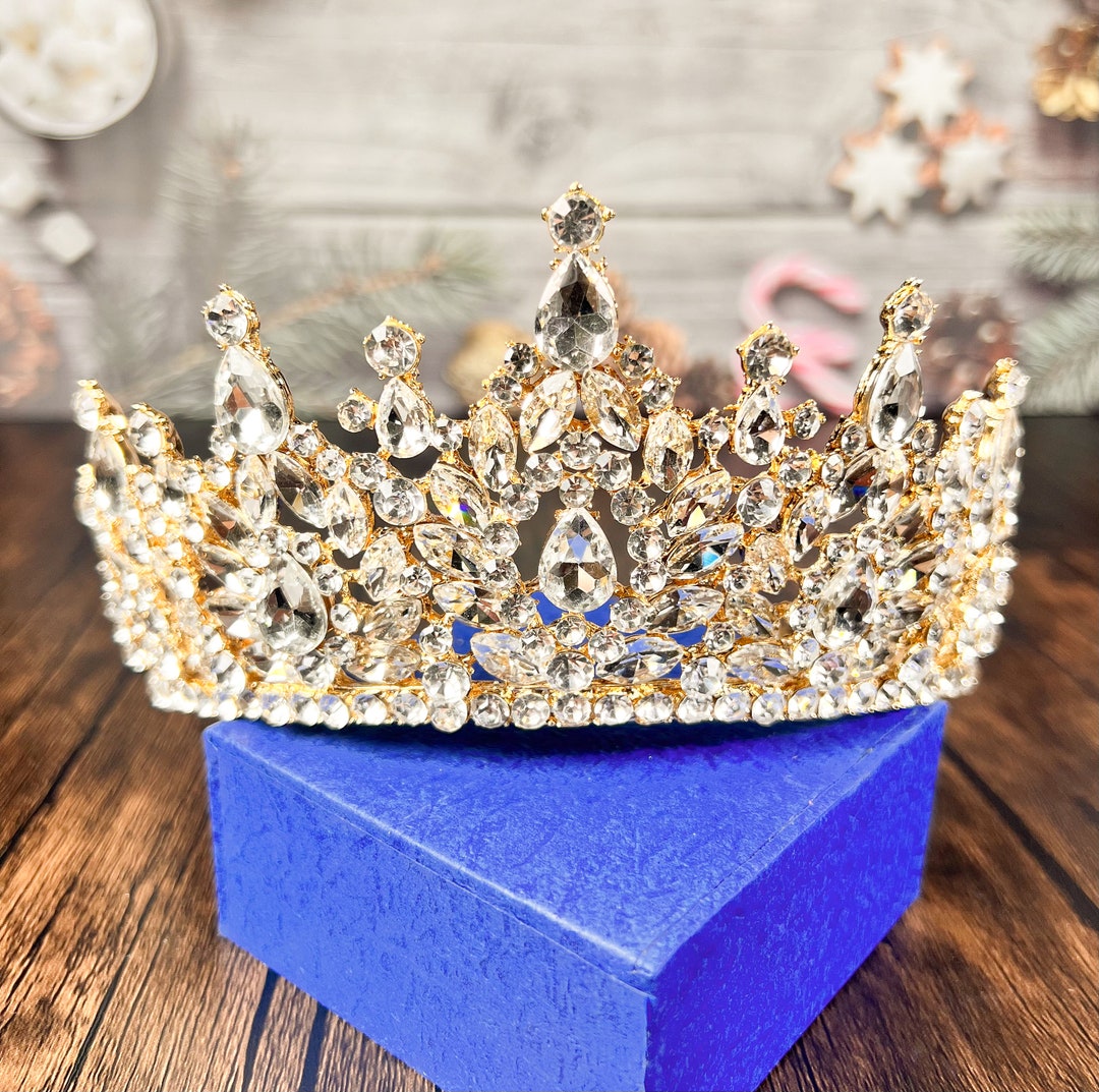 Queen Crown, Gold Princess Tiaras and Crowns Wedding Tiara and Crown ...