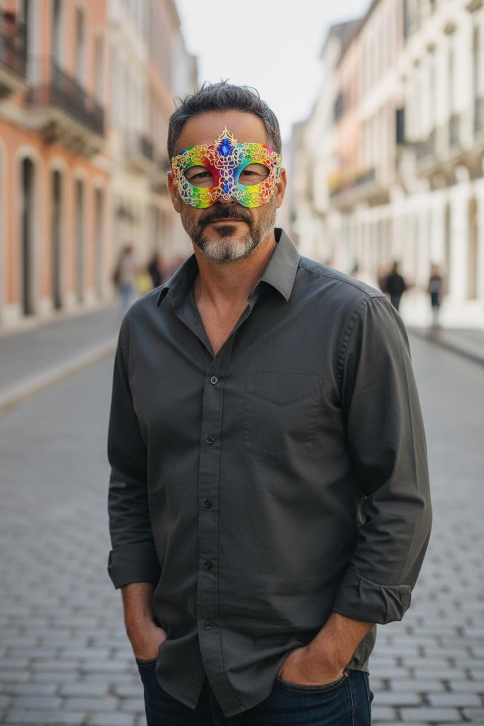 Rainbow Masquerade Mask, Masquerade Ball Party Mask, Cosplay Mask ...