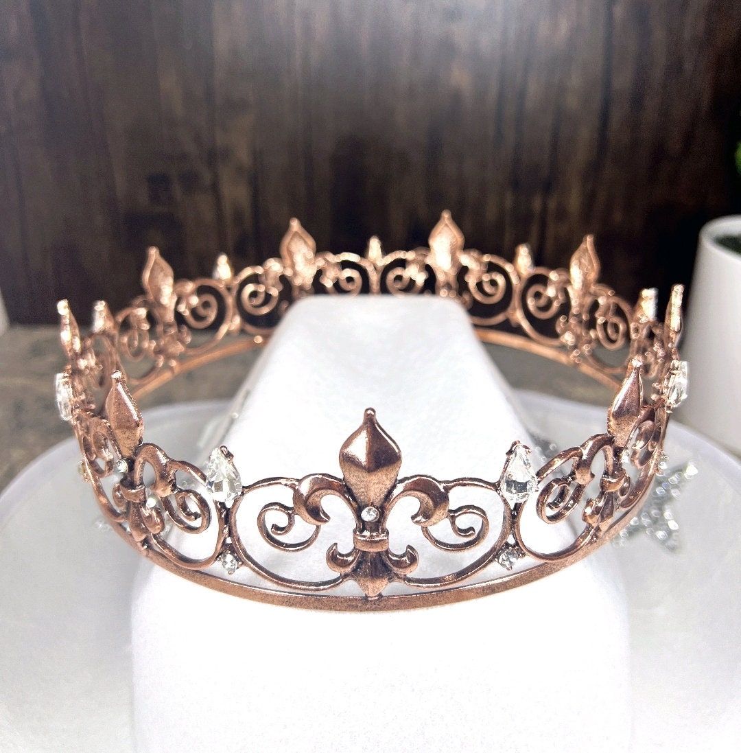 Royal King Crowns for Men, Full Round Men's and Crown, Wedding Party ...