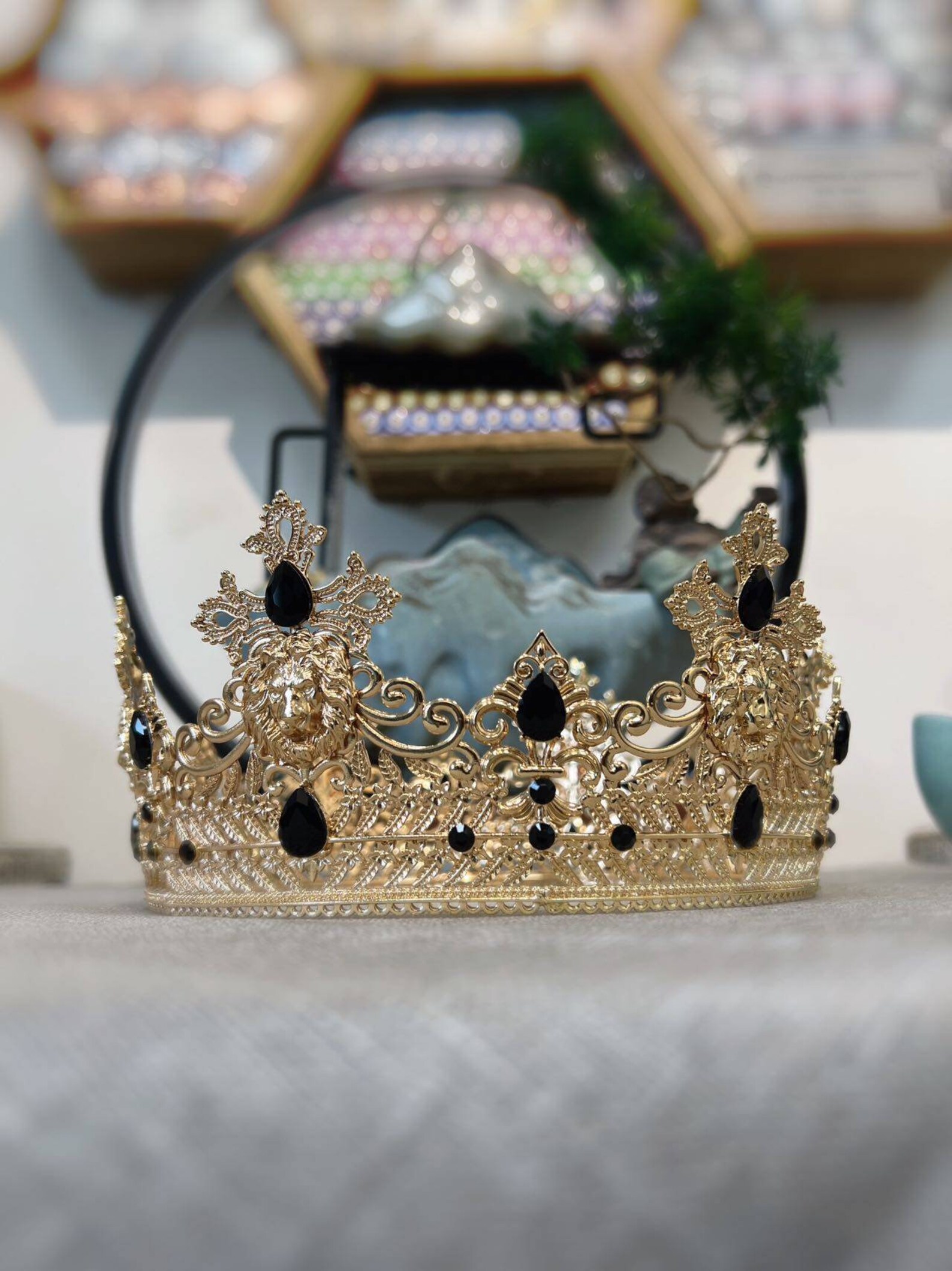 King Crown for Men, Royal Men's Crown, Prince Tiara for Wedding ...
