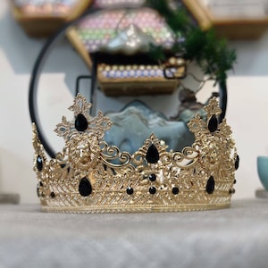 King Crown for Men, Royal Men's Crown, Prince Tiara for Wedding ...