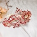 Masquerade Mask Luxury Crystal, Rhinestone Eye Red Mask, Elegant Party ...