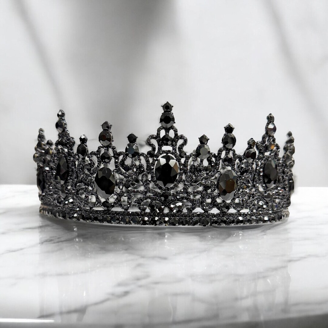 Gothic Crown, Black Diamond Crown for Men, Gothic Wedding Headdress ...