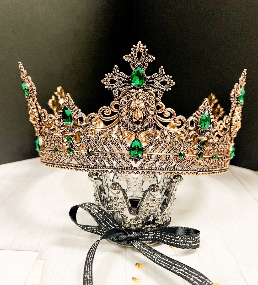 Lion King Royal Crown for Men, Prince Gold Headpiece for Wedding ...