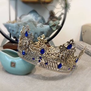 King Crown for Men, Royal Men's Crown, Prince Tiara for Wedding ...