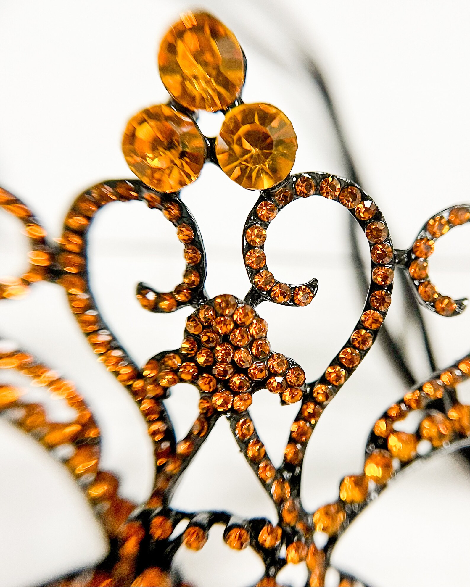 Amber Crystal Masquerade Mask: Rhinestone Party Mask - Etsy