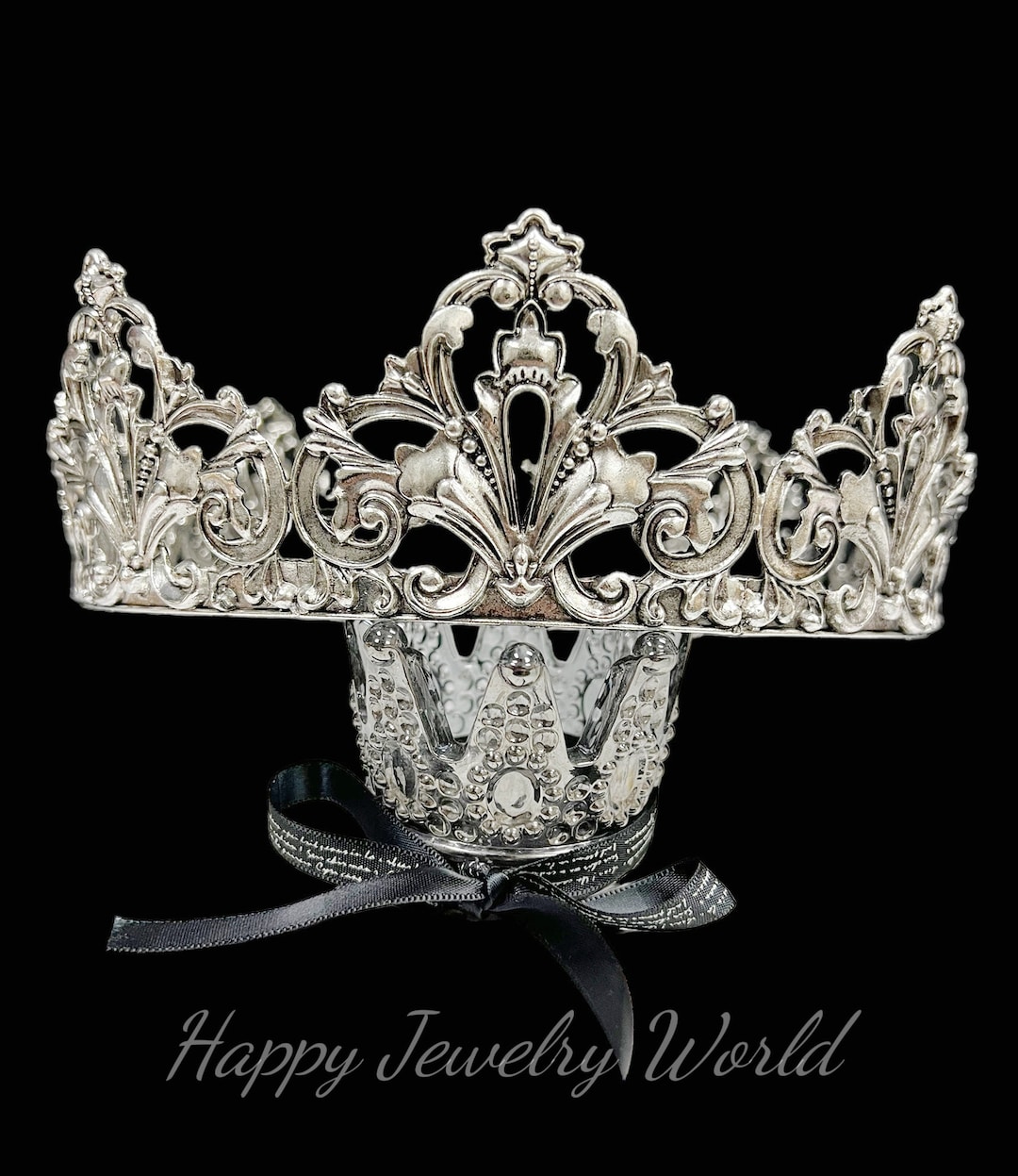 Fleur De Lis Silver Crown: XL Royal King Costume (24 Inch) - Etsy