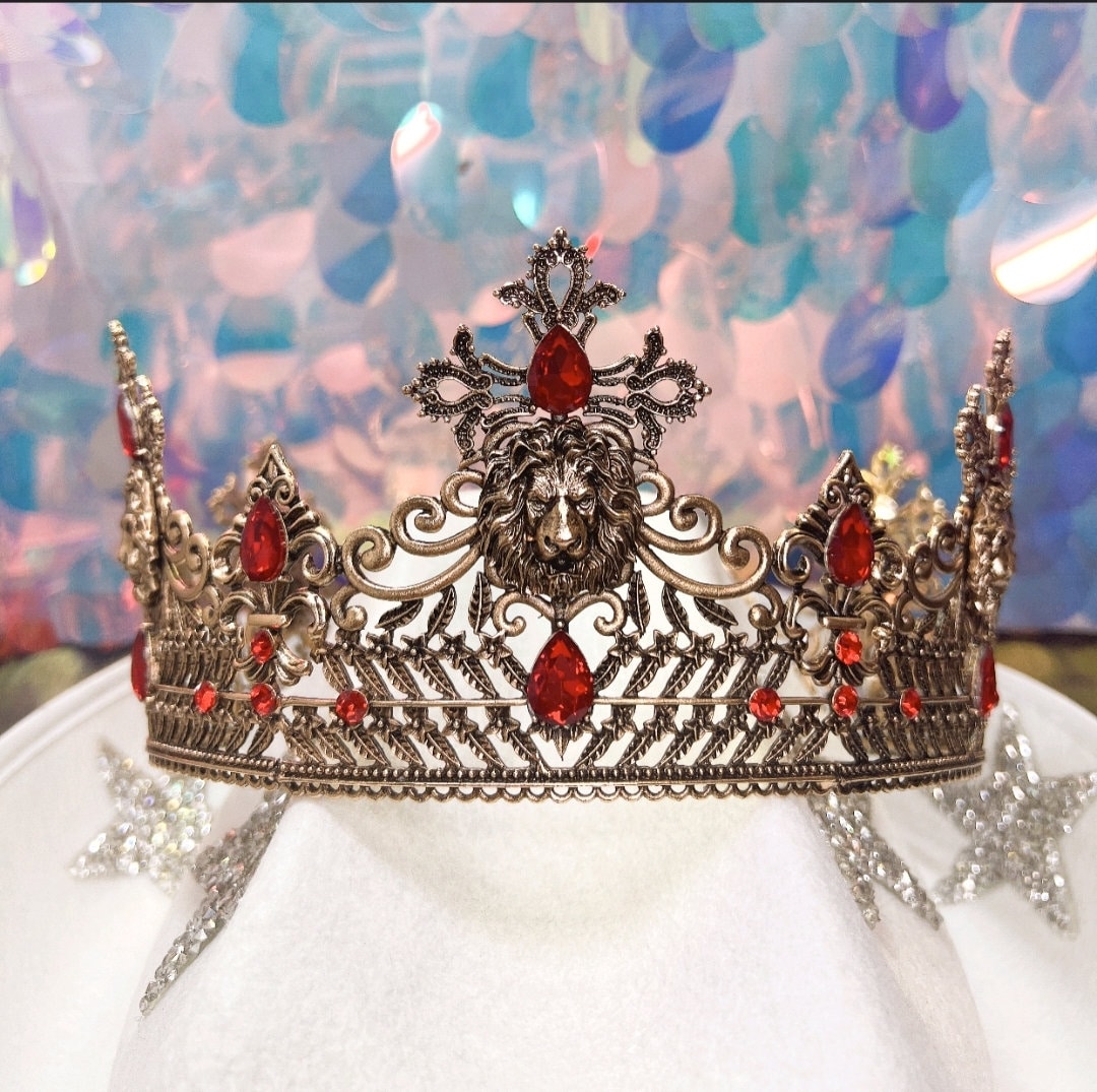 Lion King Royal Crown for Men, Prince Headpiece for Wedding, Birthday ...