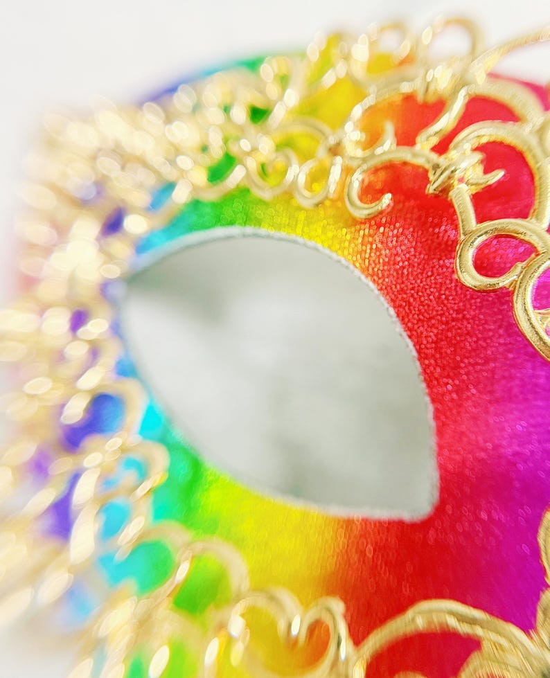 Rainbow Masquerade Mask, Masquerade Ball Party Mask, Cosplay Mask ...