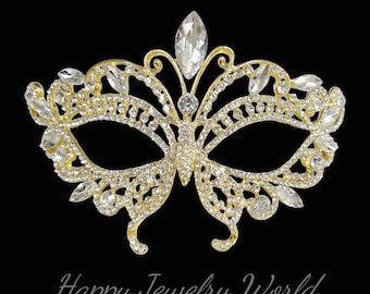 Gold Butterflies on a Gold Mask - Etsy