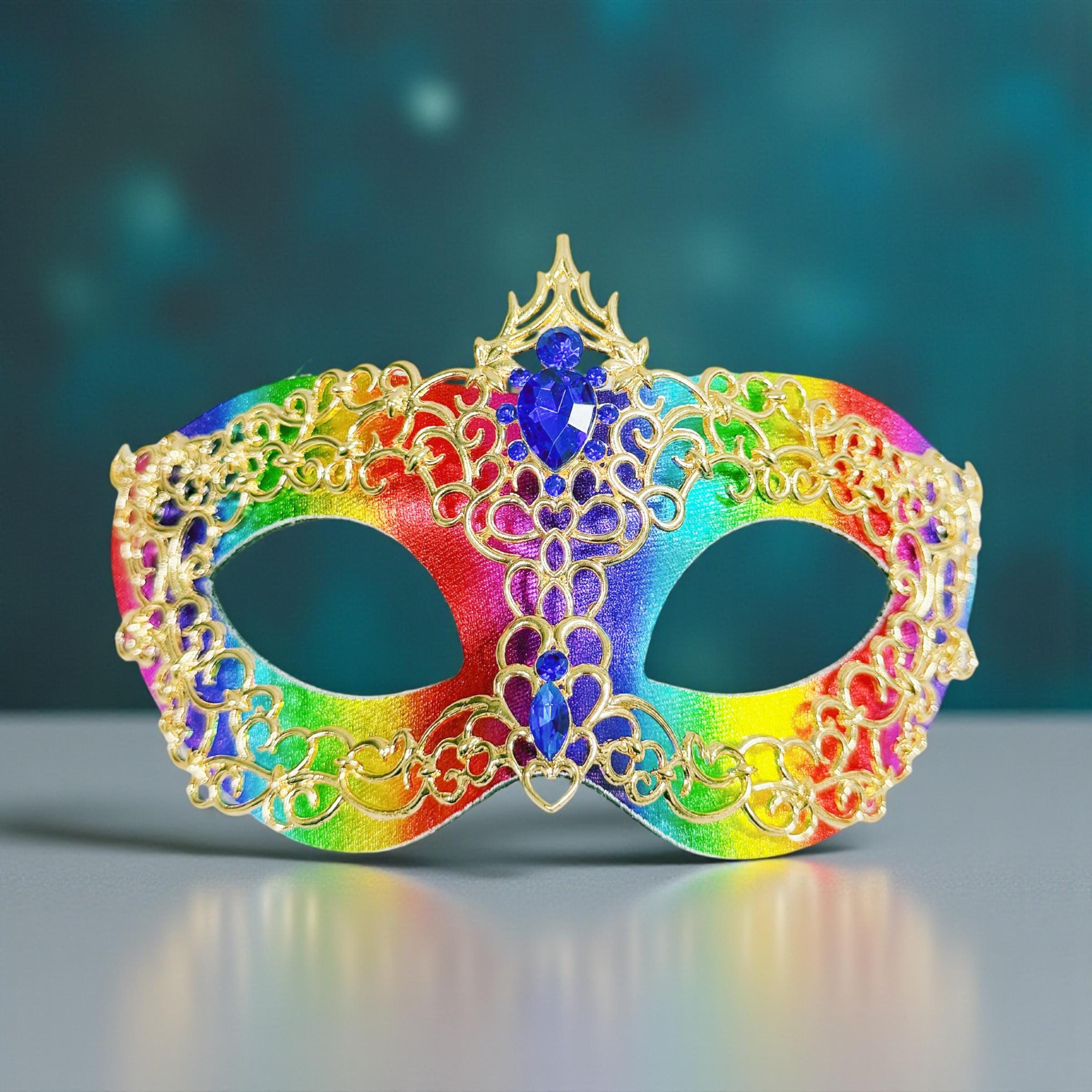 Rainbow Masquerade Mask, Masquerade Ball Party Mask, Cosplay Mask ...