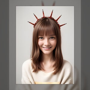 Kids Red Halo Crown, Party Headpiece, Party Headband, New Year Crown ...