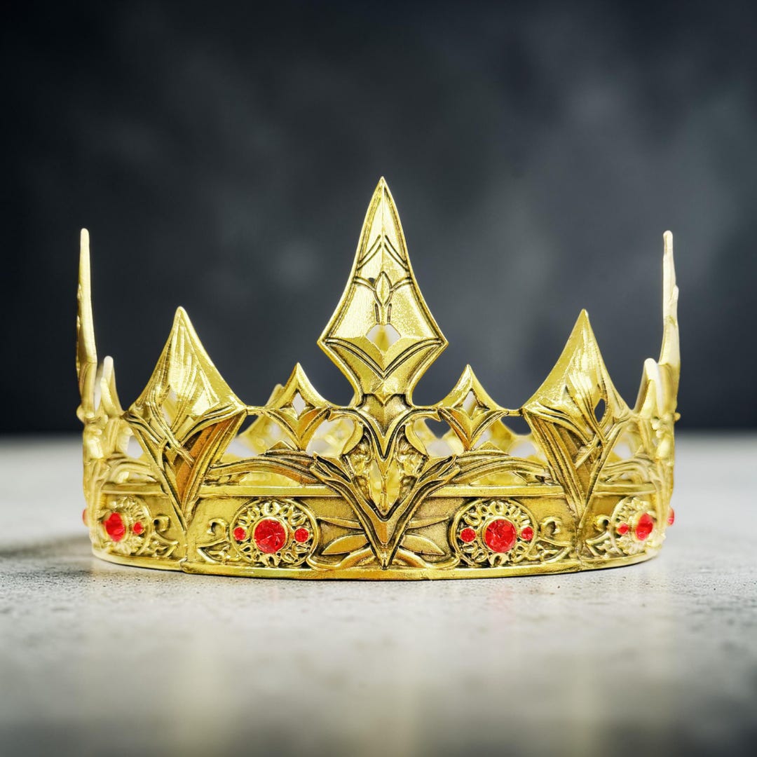 Gold Regal Crown, Prince Crown, Renaissance Faire, Costume Headpiece ...