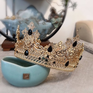 King Crown for Men, Royal Men's Crown, Prince Tiara for Wedding ...
