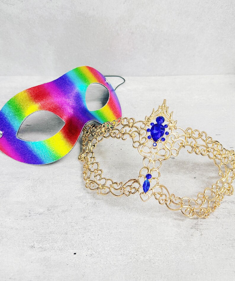 Rainbow Masquerade Mask, Masquerade Ball Party Mask, Cosplay Mask ...