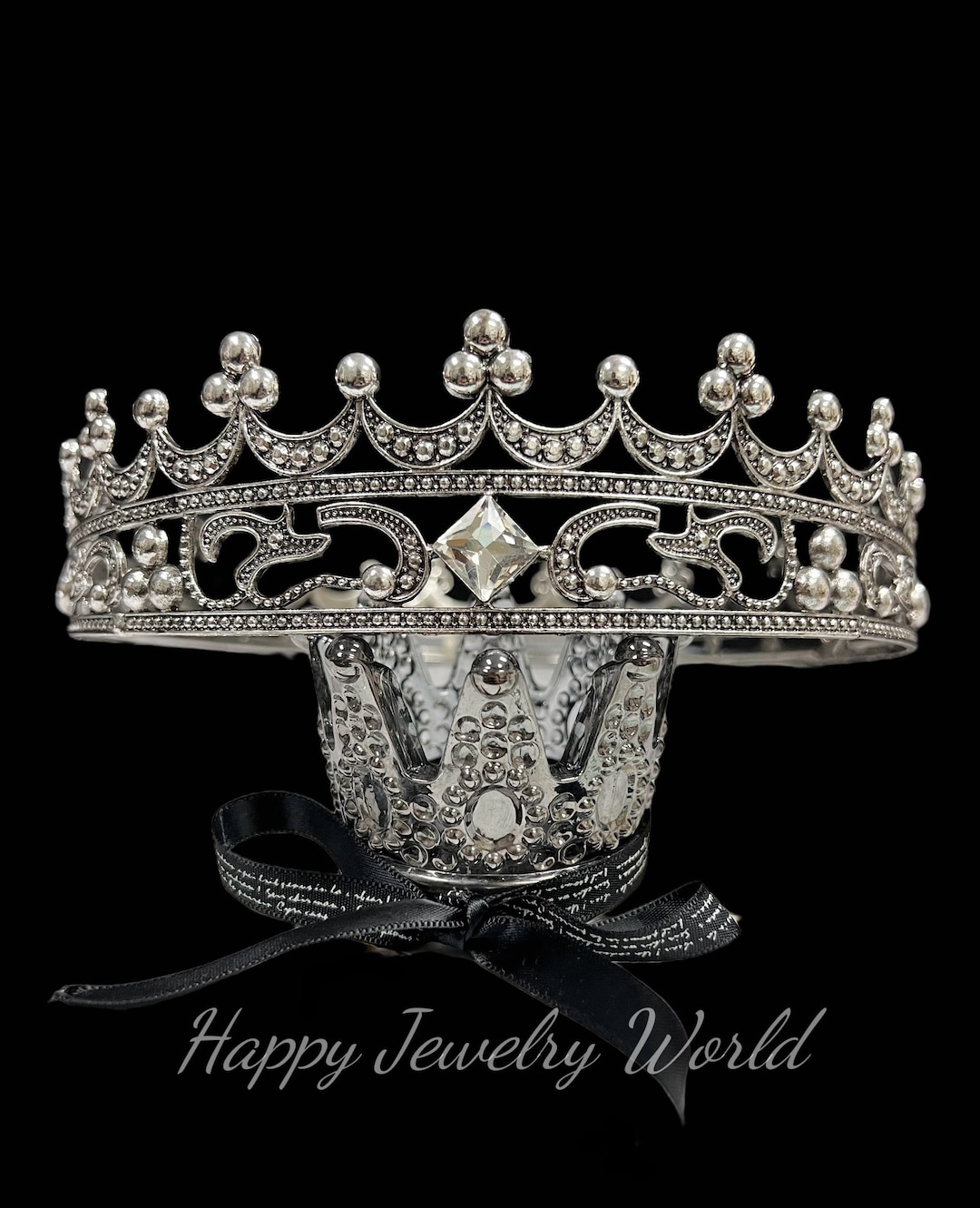 Royal King Crown: Silver Rhinestone Wedding, Prom, Costume - Etsy