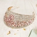 Pink Rhinestone Tiara, Wedding Bridal Tiara, Royal Queen Crown, Pink ...