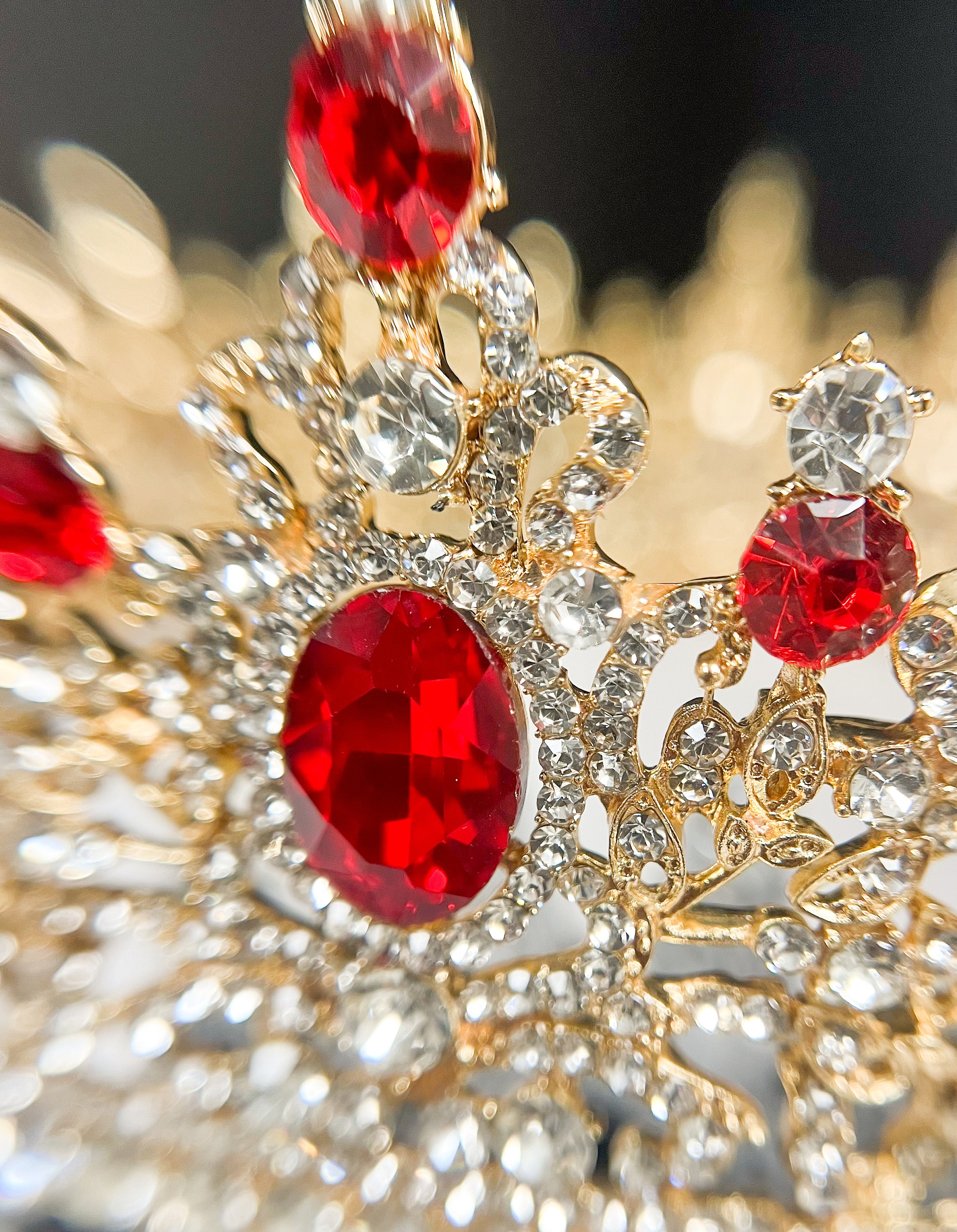 Royal King Red Rhinestone Crown for Men, Wedding Party, Costume, Hair ...
