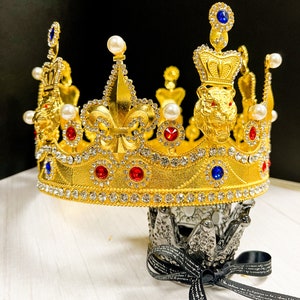 Luxury King Crown | Mens Full Crown | Large Party Crown | Prince Crown ...