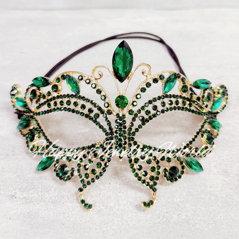 Rhinestone Cat Eye Mask - Etsy