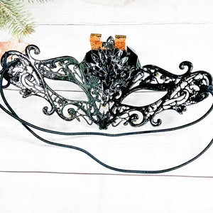 Masquerade Mask, Cosplay Mask, Amber Crystal Mask, Masquerade Wedding ...
