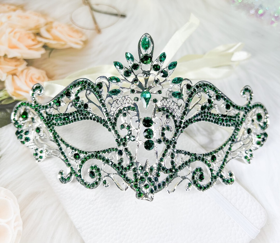 Masquerade Ball Party Mask, Venetian Eye Masks, Mardi Gras Green Parade ...