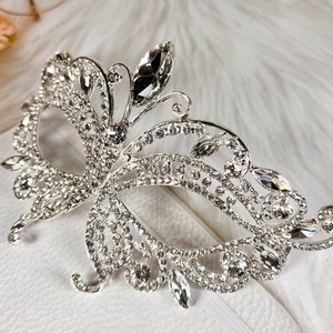 Butterfly Masquerade Mask, Wedding Party Silver Eye Mask, Cosplay ...