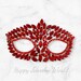 Handmade Ruby Rhinestone Masquerade Mask: Cosplay Costume Accessory - Etsy