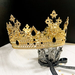 King Crown for Men, Royal Men's Crown, Prince Tiara for Wedding ...