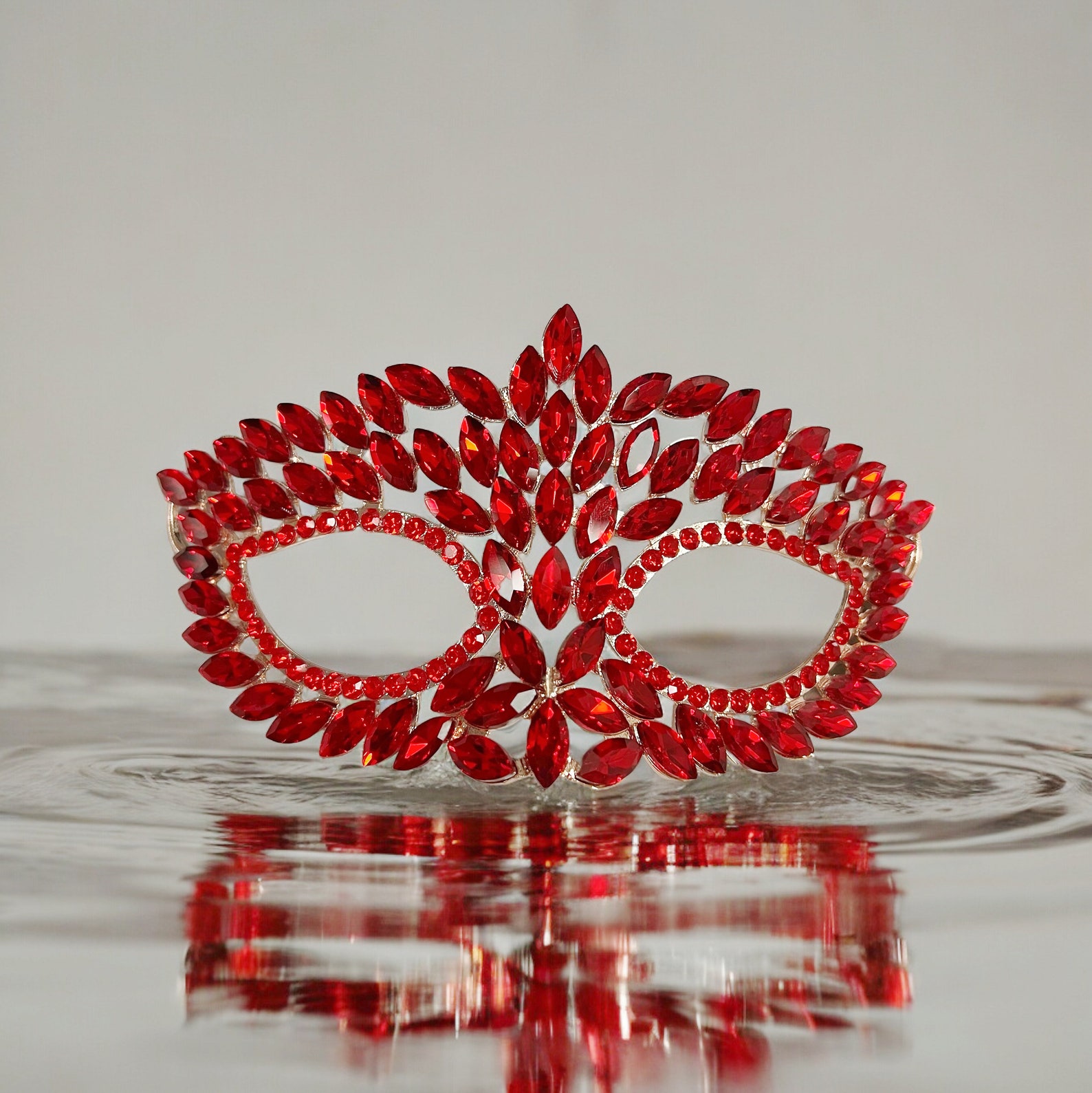 Handmade Ruby Rhinestone Masquerade Mask: Cosplay Costume Accessory - Etsy