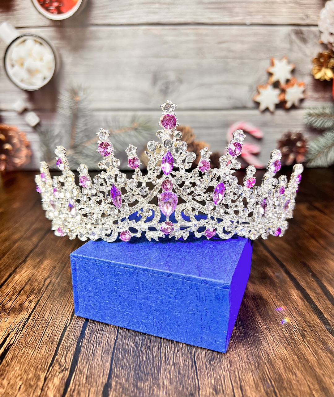 Purple Tiara Crown for Women, Wedding Tiara for Bride Queen Crown ...