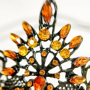 Masquerade Mask, Cosplay Mask, Amber Crystal Mask, Masquerade Wedding ...
