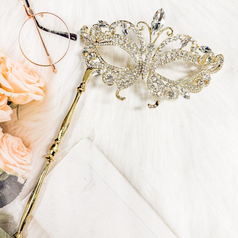 Masquerade Masks on a Stick - Etsy