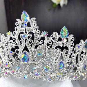 Silver Wedding Crown for Women, Bridal Crown Princess Tiara, Hair ...