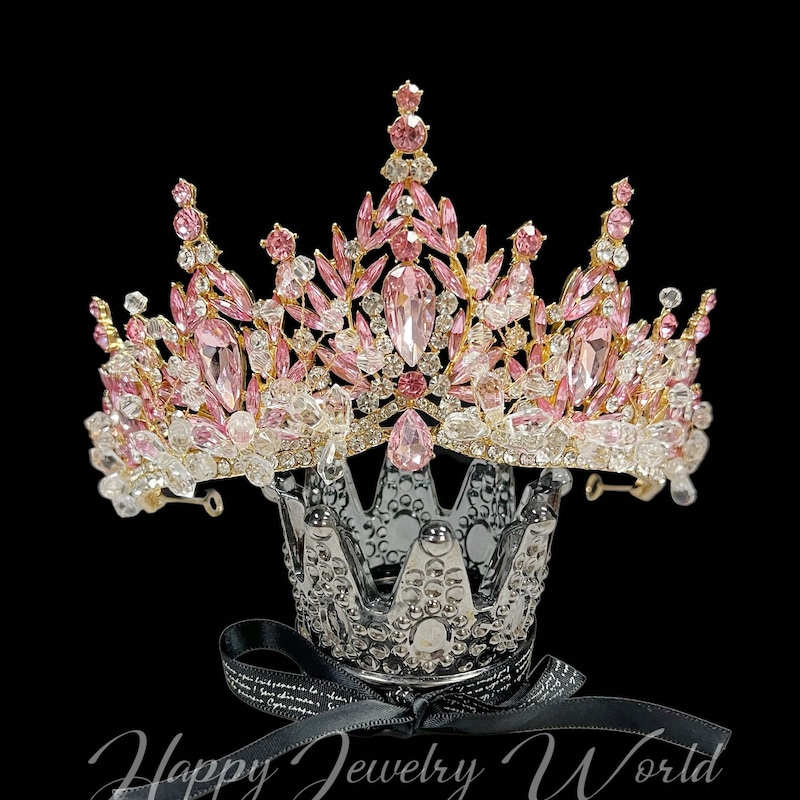 Pink Jewelry Gold Crown - Etsy