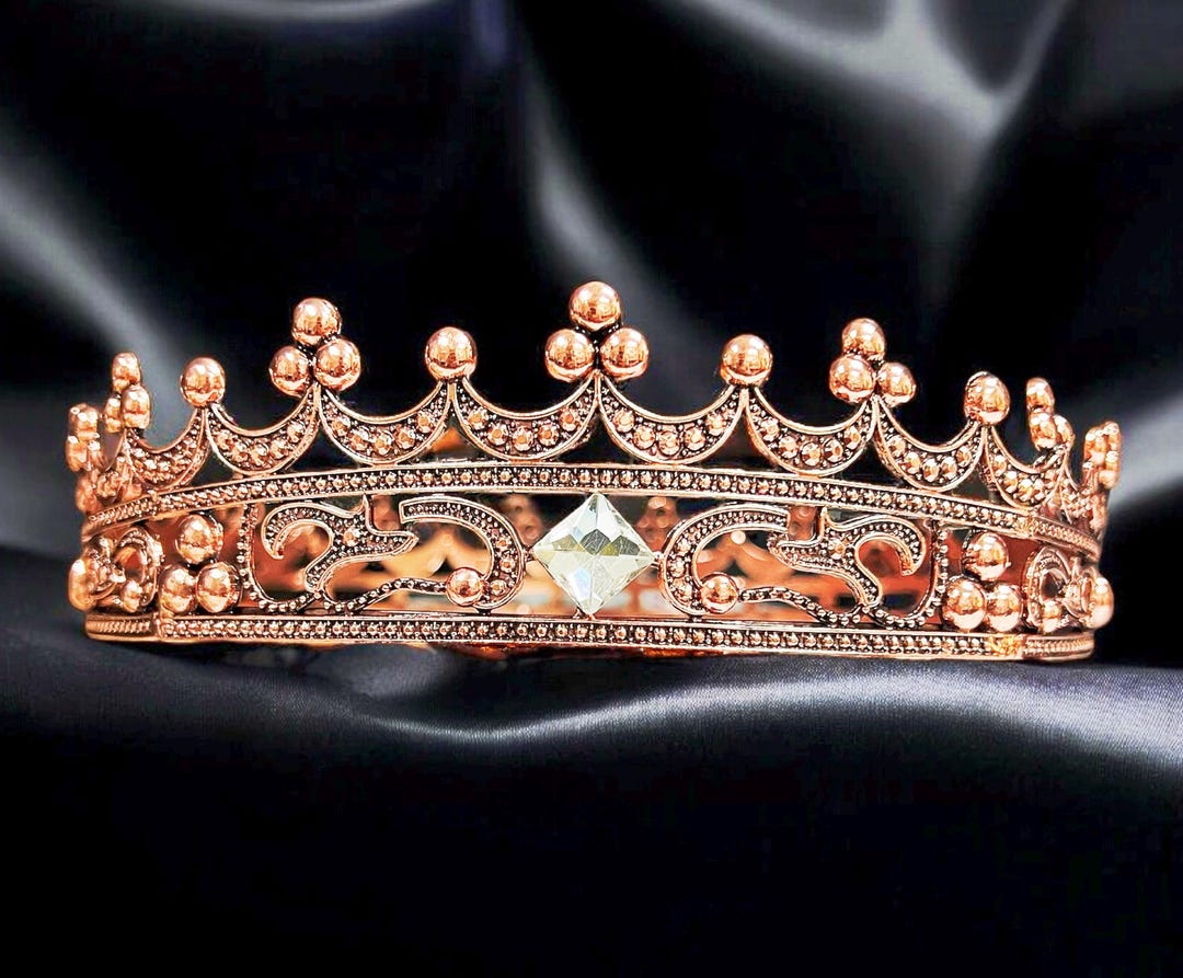Royal Copper King Crown: Rhinestone Costume Accessory - Etsy