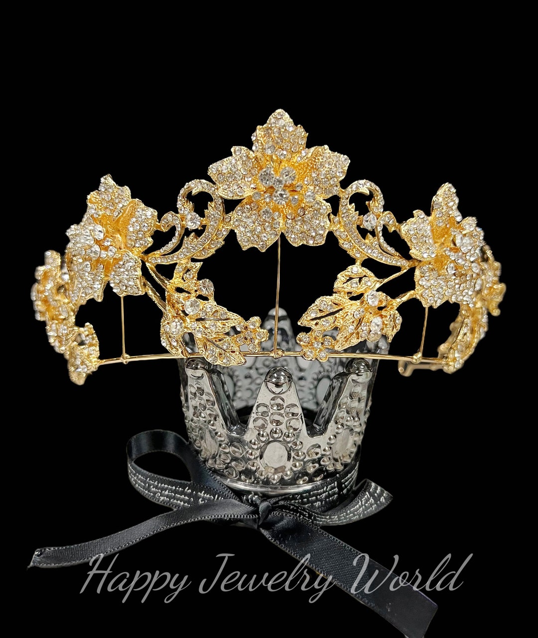 Golden Flower Headband, Gold Floral Tiara, Goddess Gold Headpiece ...