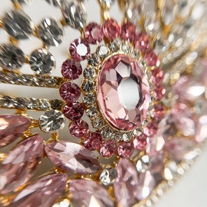 Pink Rhinestone Tiara, Wedding Bridal Tiara, Royal Queen Crown, Pink ...