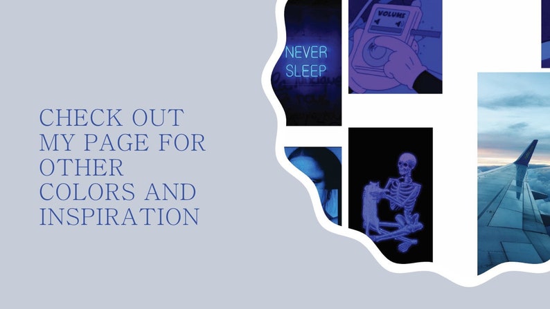 VISION BOARD KIT Blue Aesthetic Printable Format - Etsy