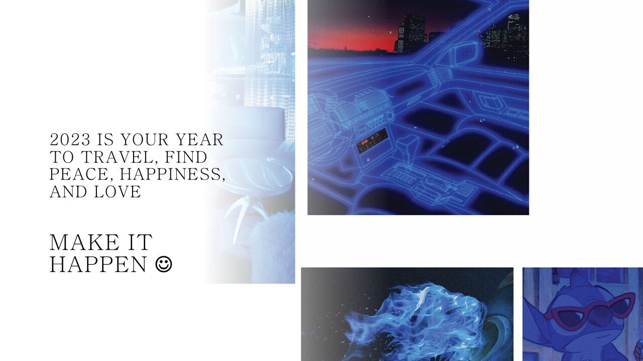 VISION BOARD KIT Blue Aesthetic Printable Format - Etsy