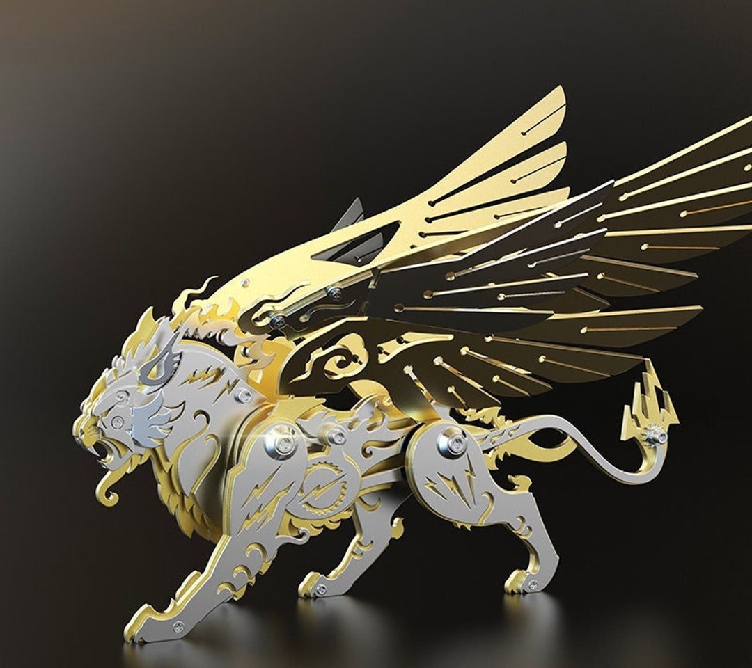 Steel Ancient Divine Beast - [element METAL] 3D Metal Puzzle DIY Model ...