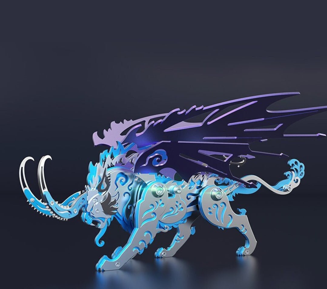 Steel Ancient Divine Beast - [element WATER] 3D Metal Puzzle DIY Model ...