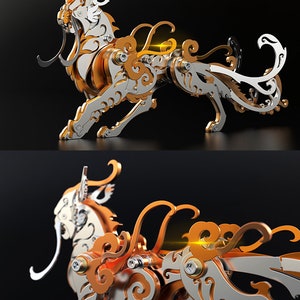 Steel Ancient Divine Beast - [element EARTH] 3D Metal Puzzle DIY Model ...